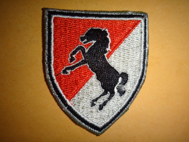 US ARMY FLASH 11th Armored Cavalry Regiment ACR Vietnam War Beret Patch ...