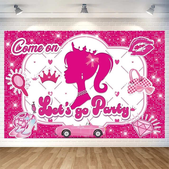 LARGE BARBIE GIRL Backdrop Pamper Birthday Party Photo Background ...