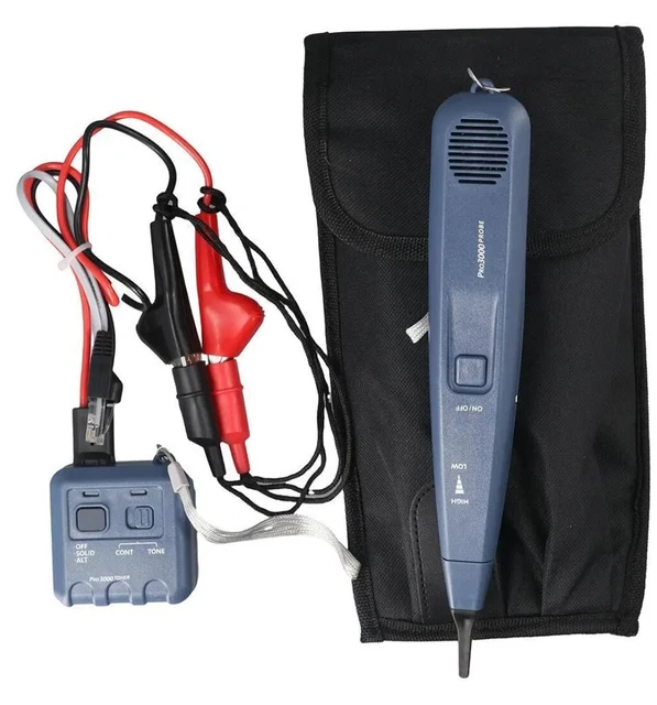 BLUE &LIKE FLUKE& Pro3000 Tone & Probe Kit Premium Wire Tracker LAN ...