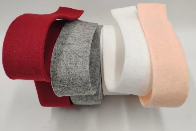 FELT RIBBON ROLL Wool Felt Fabric Ribbon Gift Wrap Decoration Wedding ...