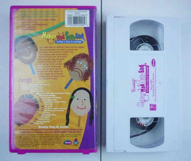 BARNEY ~ HAPPY MAD SILLY SAD - PUTTING A FACE TO FEELINGS (VHS/2003 ...