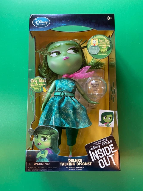 DISNEY STORE INSIDE Out Deluxe Talking Disgust Figure Doll BNIB 11 ...