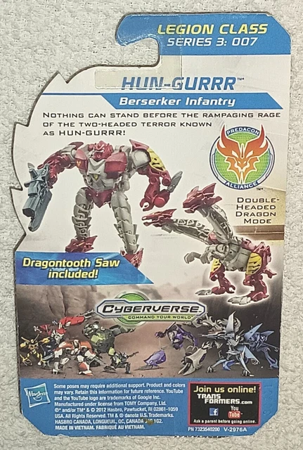 TRANSFORMERS PRIME BEAST Hunters classe Cyberverse Legion HUN-GURR ...