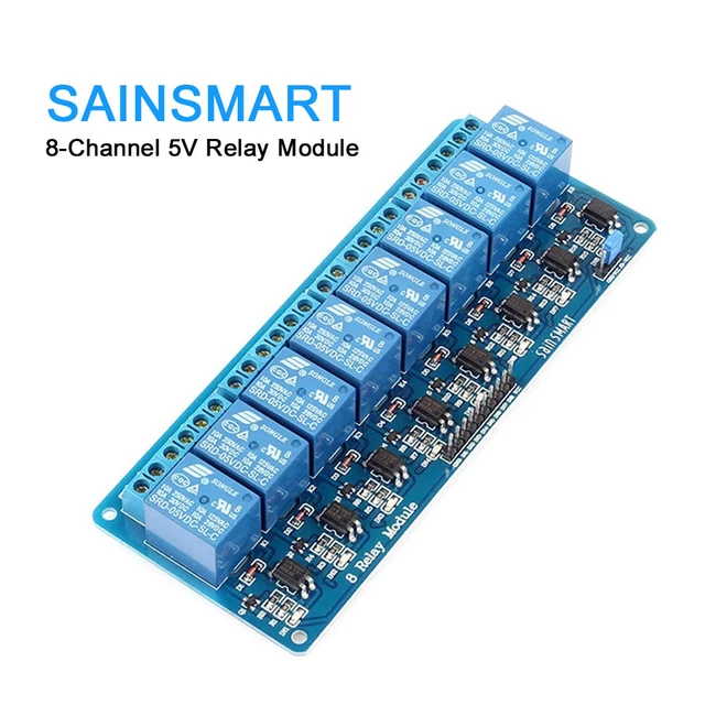 SAINSMART 8-CHANNEL RELAY Module 5V 8-Channel Relay interface board ...