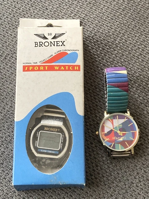 BRONEX DIGITAL ARMBANDUHR und Chocomoon Armbanduhr, Batterie leer EUR 9 ...