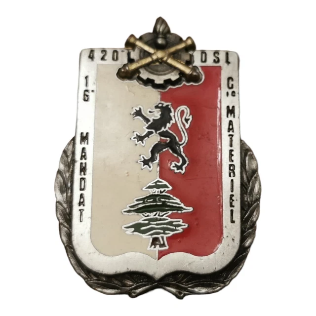 INSIGNE 420 DSL Cie Matériel 16 ème Mandat France Badge Oct 85 Avril 86 ...
