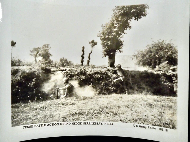 PHOTO US ARMY ww2 : NORMANDIE _ LESSAY _ Combats _ 18.07.1944 EUR 15,99 ...