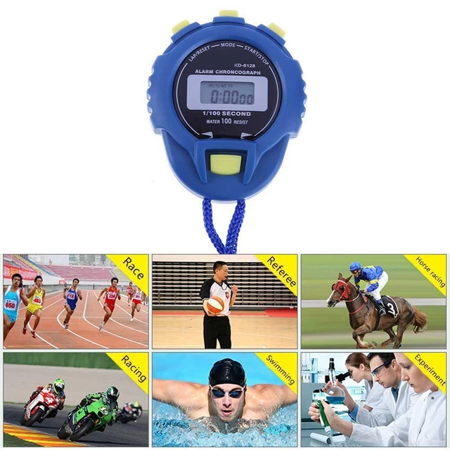 LCD CHRONOGRAPH DIGITAL Timer Stopwatch Sport Counter Odometer Watch ...