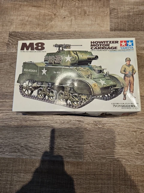 TAMIYA M8 HOWITZER Motor Carriage With Figure 1/35 Scale Model Kit ...