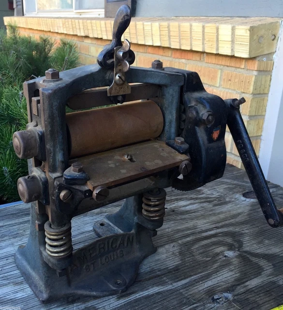 VINTAGE AMERICAN MODEL A Hand Crank Leather Splitter LS440 Antique St ...
