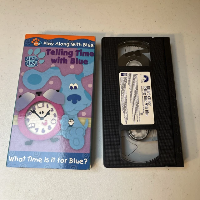 BLUES CLUES TELLING Time With Blue VHS Tape 2002 Nickelodeon Nick Jr ...