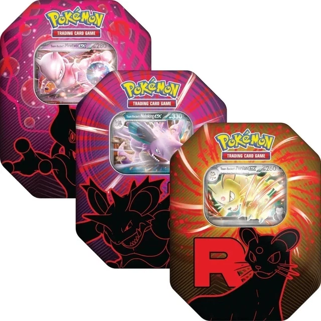 POKÉMON TCG DESTINED Rivals Team Rocket Tin Set Of 3 New & Sealed SHIPS ...