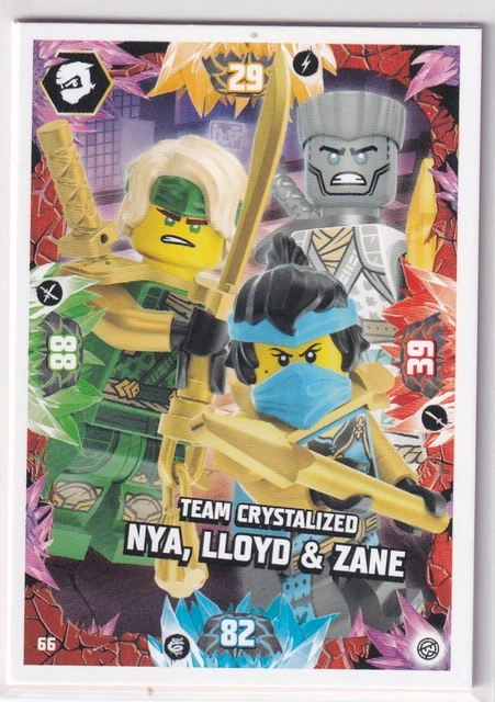 LEGO NINJAGO SÉRIE 8 TCG Carte Numéro 66 Team Crystalized Nya , Lloyd ...