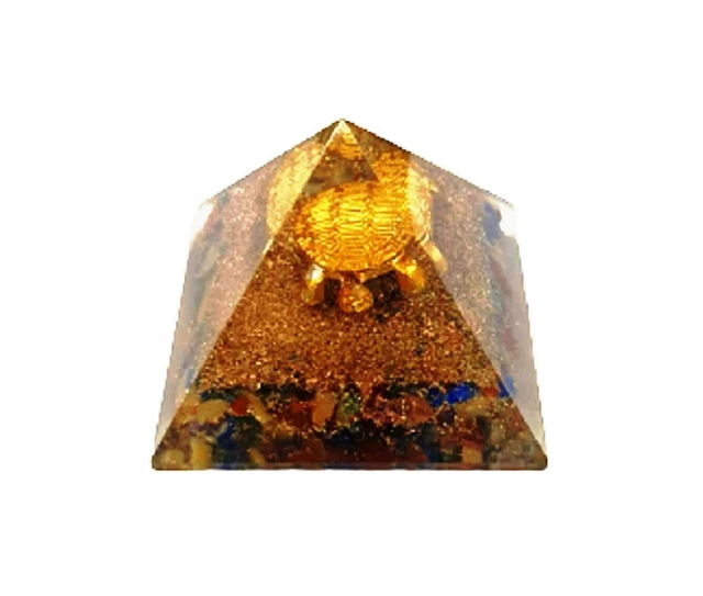 INDIO TRADICIONAL ORGONICA Pirámide Con Ashtadhatu Tortuga & 7 Chakra ...