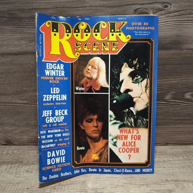 ROCK SCENE MAGAZINE ~ December 1973 ~ Alice Cooper, David Bowie, No ...