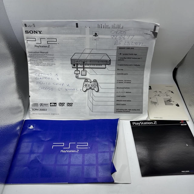 SONY PLAYSTATION 2 PS2 Console System User Manual Instructions Booklet ...