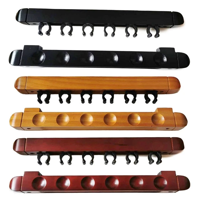 PLATZEFFIZIENT HOLZ BILLARD Pool Queue Gestell Halter 6 St?cke ...