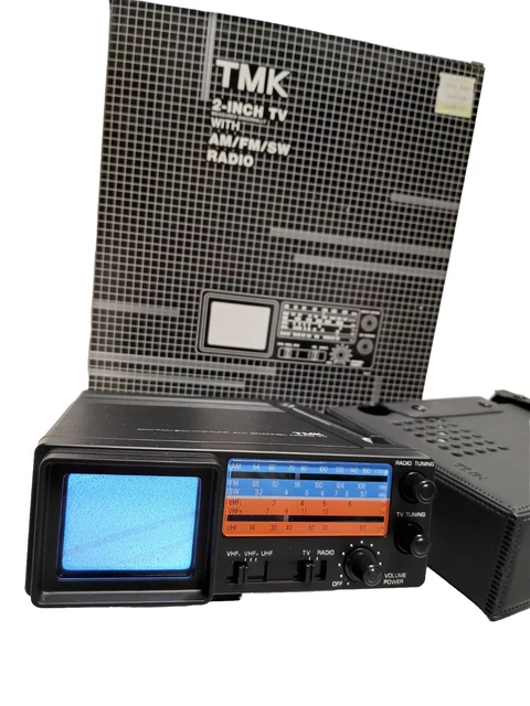 VINTAGE TMK MODEL 717 Portable 2 inch TV /AM-FM Radio Original Box £197 ...