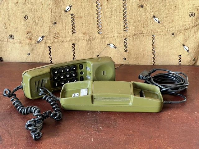 VINTAGE SAMMLER RETRO Festnetz Tasten Telefon Siemens grün funktioniert ...