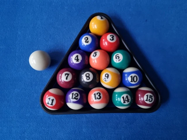 KIDS SMALL POOL/SNOOKER Balls - Complete Set, 16 Spots and stripes and ...