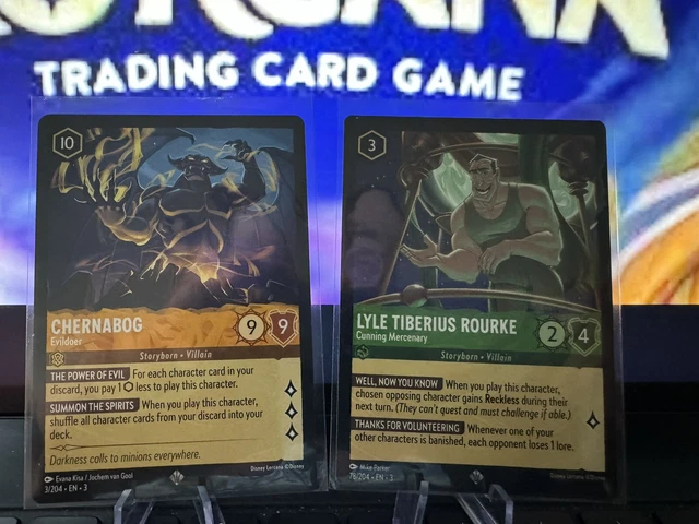 DISNEY LORCANA - Chernabog & Lyle Tiberius Rourke - Super Rare $5.00 ...