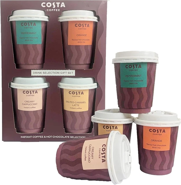 COSTA COFFEE DRINK Selection Gift Set Instant Coffee &Hot Chocolate ...