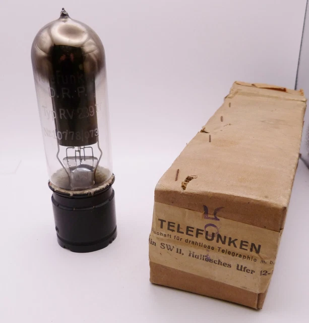 TELEFUNKEN TYP RV239 IV Röhre Triode 1928 Neu in OVP / New Old Stock in ...