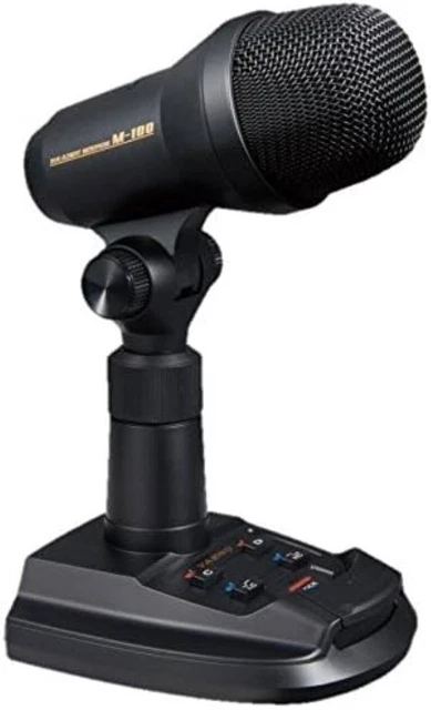 YAESU M-100 HIGH-END Stand Microphone Innovative Dual Element Mechanism ...