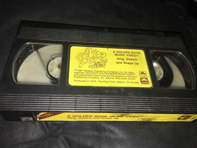 GOLDEN BOOK VIDEO SING, STRETCH & SHAPE UP Animated VHS Rare OOP HTF ...