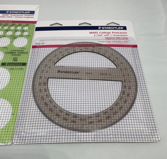 STAEDTLER MARS DRAFTING Template combo circle template & Mars College ...
