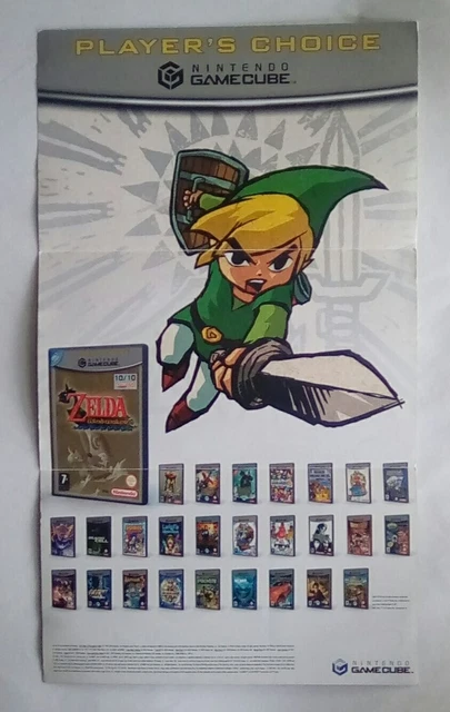RARE PROMOTIONAL FLYER INSERT Legend Zelda Windwaker Nintendo GameCube ...