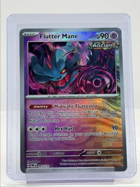 FLUTTER MANE 2025 Pokemon Prismatic Evolutions Rare Master Ball Foil ...