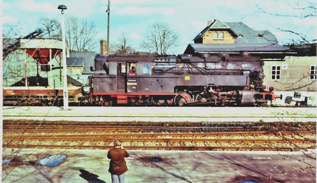 ORIGINALFOTO, DAMPFLOK 95 045 Öl, Schmiedefeld, Thüringen, 8.Mai 1978 ...