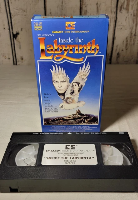 RARE INSIDE THE Labyrinth VHS (The making of the movie) Promo/Demo ...