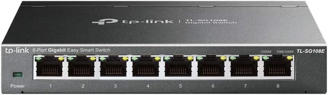 TP-LINK TL-SG108E GIGABIT 8 Port Netzwerk Switch LAN Ethernet Verteiler ...