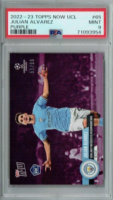 CARTE À COLLECTIONNER rare PSA 9 Julian Alvarez 2022 Topps Now UCL #65 ...