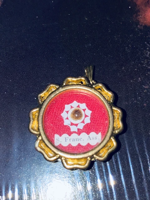 VINTAGE RELIQUARY RELIC 1St Class St Francis Of Assisi Antique Jewelry ...