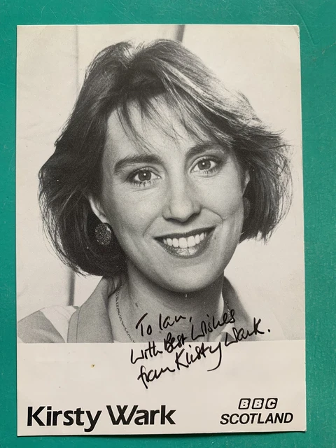 KIRSTY WARK BBC TV News Presenter Vintage **Hand Signed** Photo Card ...