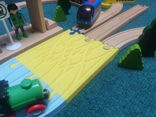 WOODEN TRAIN TRACK - Station Intersection Triple Track (Brio-Ikea-Aldi ...
