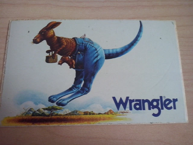 WRANGLER JEANS CANGURO adesivo Serie Animali VINTAGE anni '70-'80 NUOVO ...