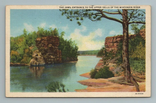 THE JAWS, ENTRANCE to The Upper Dells of The Wisconsin River, Wisconsin ...