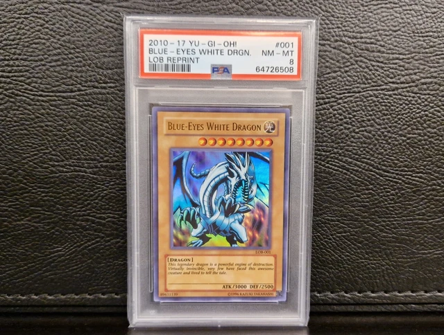 YU-GI-OH PSA8 BLUE Eyes White Dragon Lob-001 unlimied no dds EUR 260,00 ...