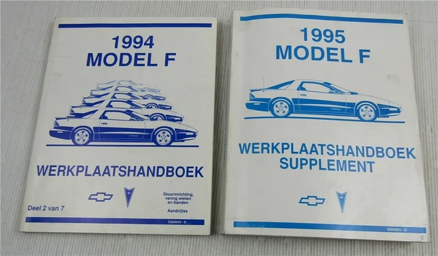 CHEVROLET CAMARO PONTIAC Firebird Formula Trans Am Werkplaatshandboek ...