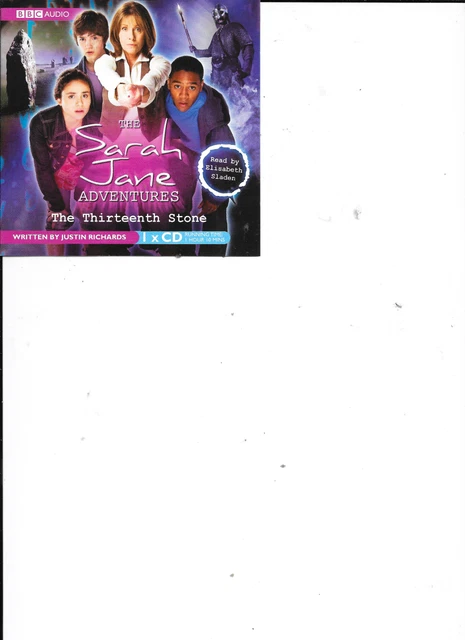 THE THIRTEENTH STONE Justin Richards Sarah Jane Book(BBC CD Audio Book ...