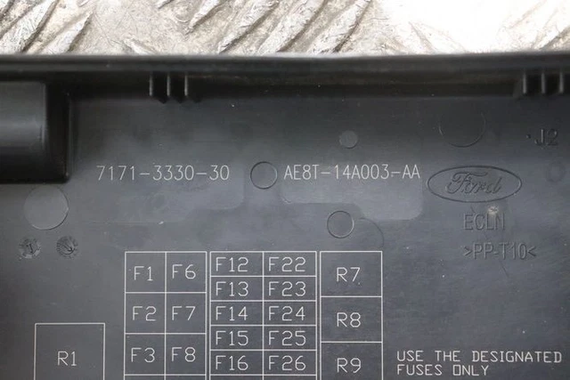FORD FIESTA MK7 Zetec S Engine Bay Fuse Box Cover Ae8T-14A003-Aa 2013 ...