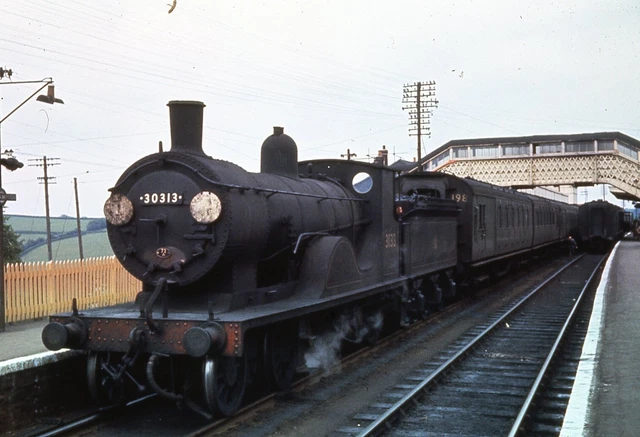 COPY COLOUR SLIDE, former LSWR T9, 30313, Okehampton £1.25 - PicClick UK