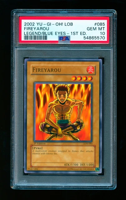 2002 YU-GI-OH! LEGEND of Blue Eyes White Dragon 1st LOB-085 Fireyarou ...