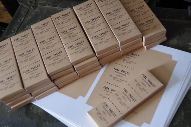 WW2 US ARMY Cooker C Ration Heater Fuel Tablet boxes. Fit 45mm Hexi ...