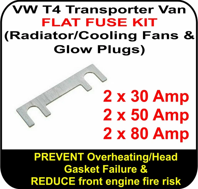 VW T4 TRANSPORTER Van FLAT FUSE KIT SET for Radiator / Cooling Fans ...