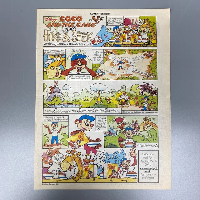 KELLOGG'S COCO POPS Coco E La Gang Fumetto 2001 Vintage Retro ...